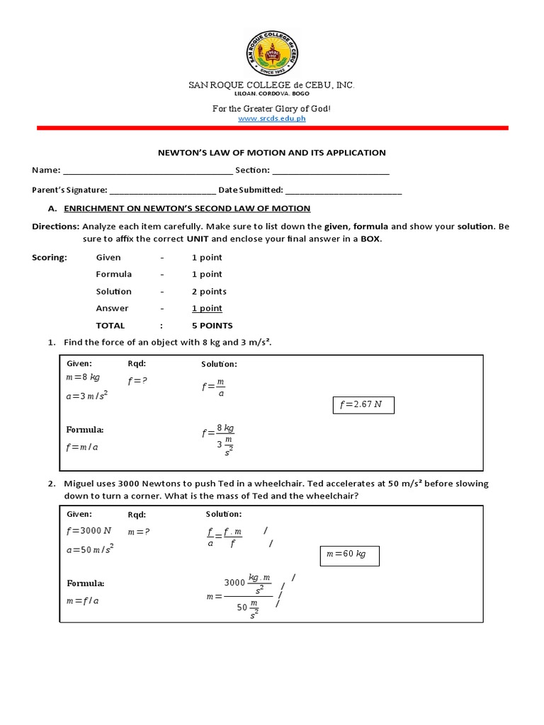 Jeremy Condes - Activity 2.2 (General Physics 1) | PDF | Force | Newton ...