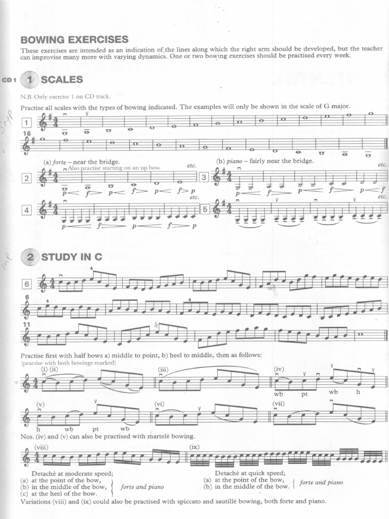Cohen Bowing Exercise | PDF | Music Technology | Gaiaphones
