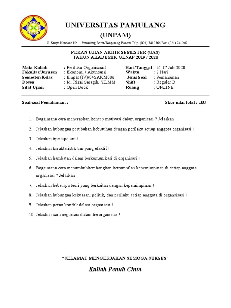 Soal UAS A456 | PDF
