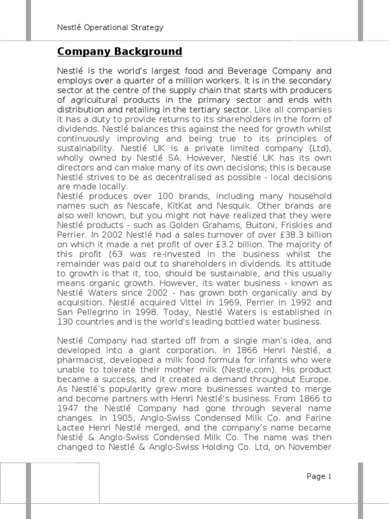 Nestlé | PDF | Strategic Management | Nestlé