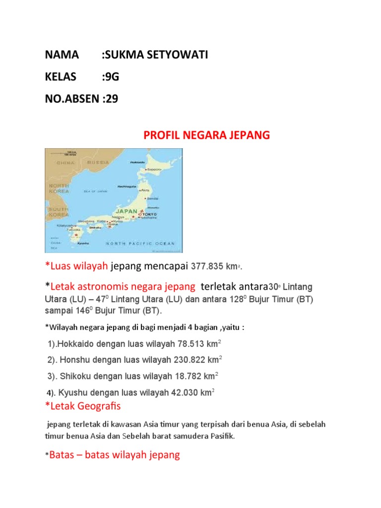 Profil Negara Jepng | PDF | Perjalanan