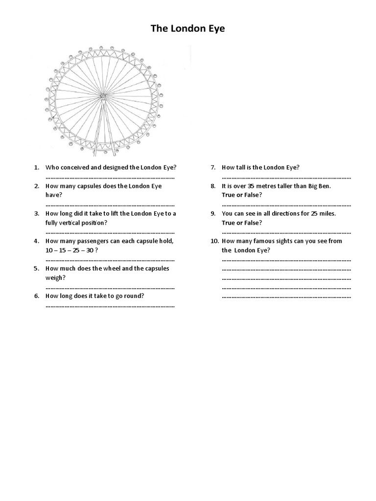 The London Eye | PDF