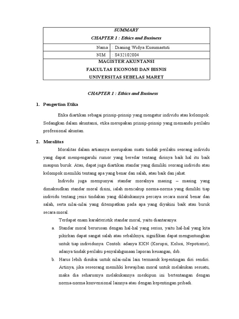 SUMMARY Chapter 1 | PDF