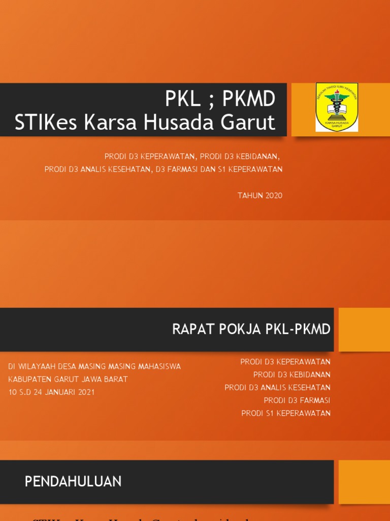 Presentasi PKL PKMD | PDF | Karier & Perkembangan
