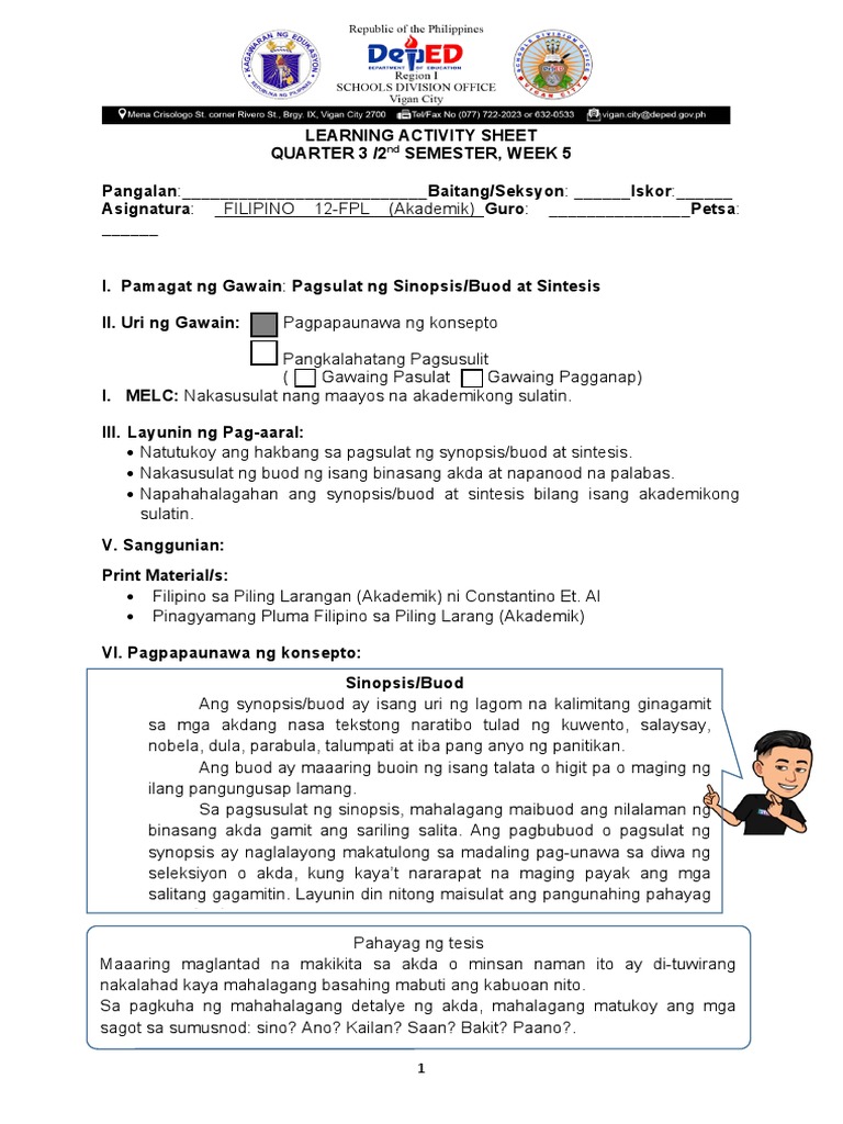 Fil 12 Las q3 Week 5 | PDF