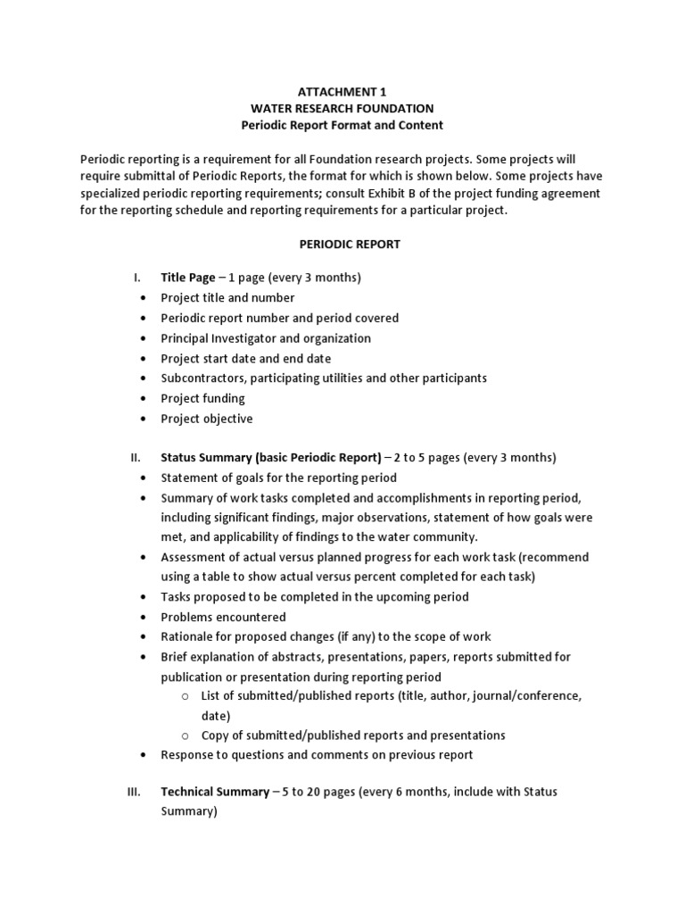 Periodic Report Guidelines for Projects | PDF | Abstract (Summary ...