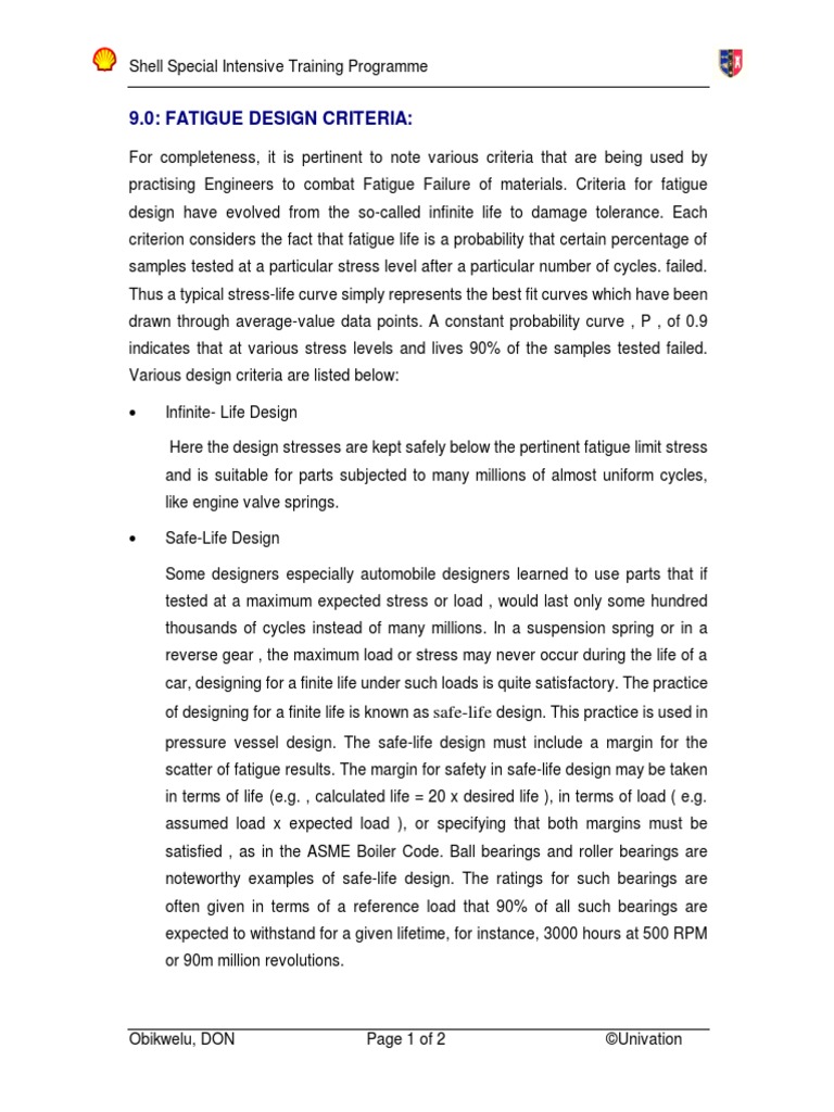 09-Fatigue Design Criteria | PDF | Fatigue (Material) | Fracture