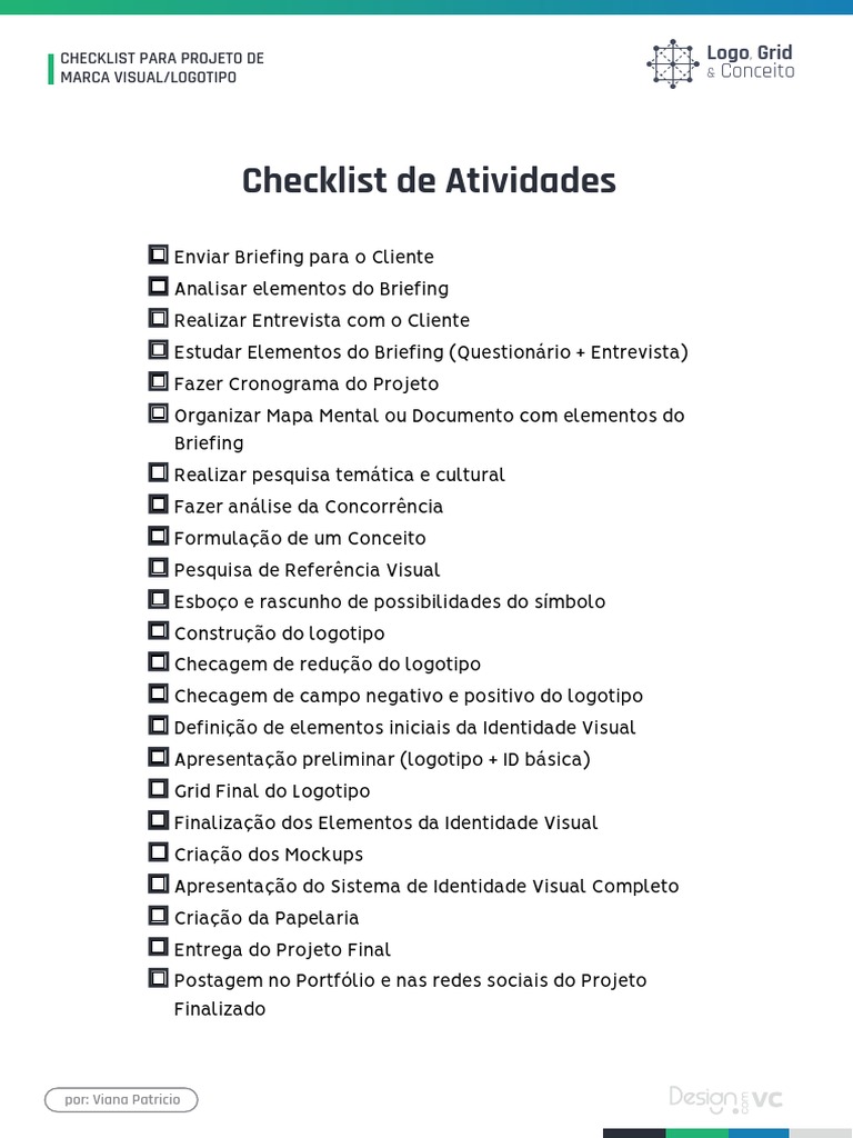 (LGC) Checklist - Atividades - Preenchível | PDF