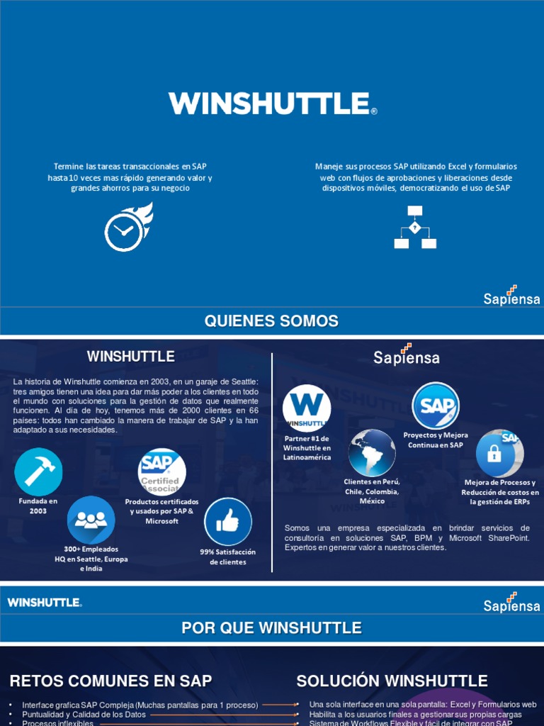 Winshuttle: Optimiza SAP con Excel | PDF | Computación en la nube ...