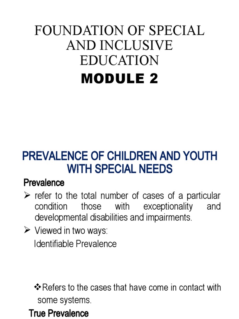 Foundation of Special and Inclusive Education | PDF | Special Education ...