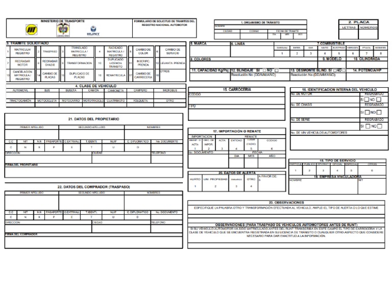 Formulario Traspaso | PDF