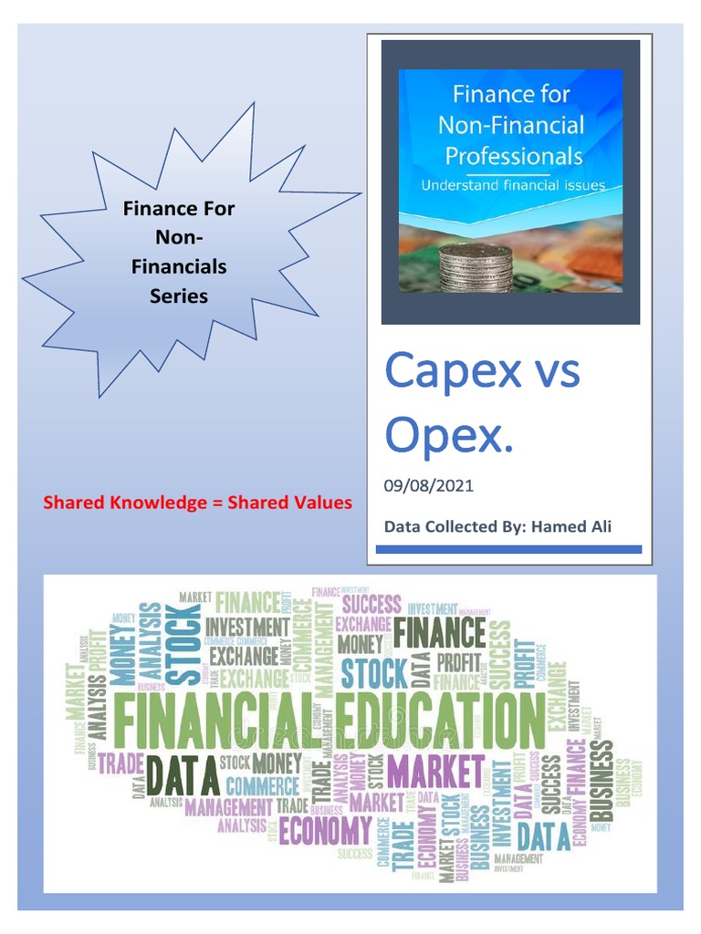 Capex Vs Opex.: Finance For Non-Financials Series | PDF | Capital ...