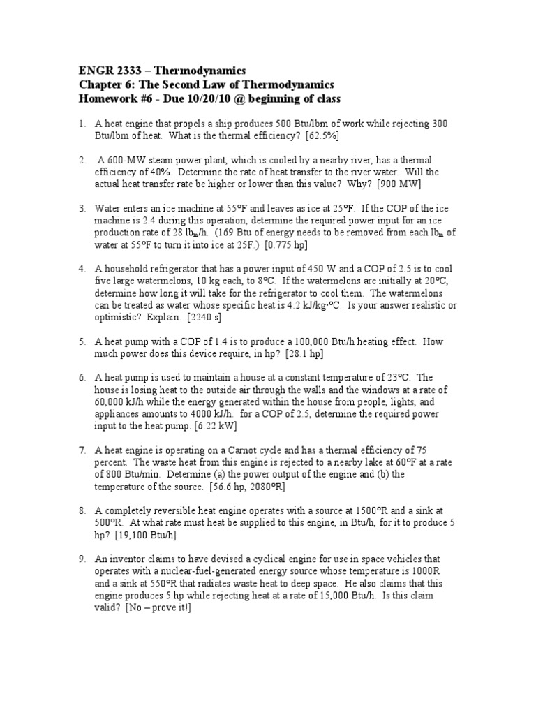HW06 | PDF | Heat Pump | Heat