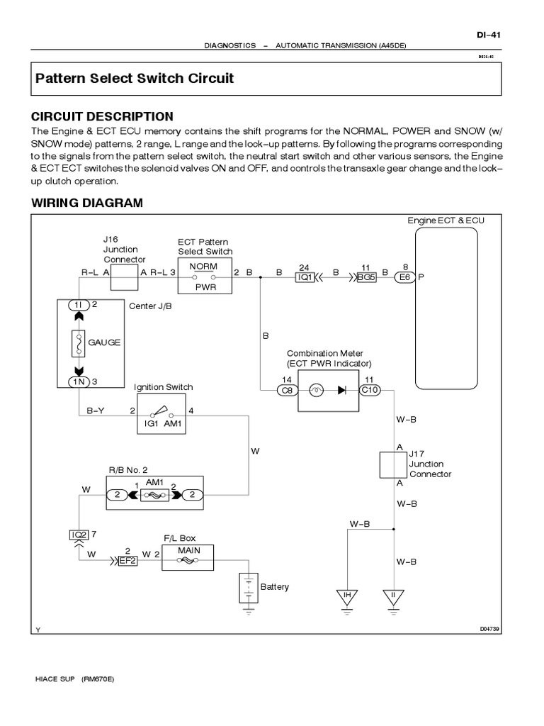 Pattern Select Switch Circuit | PDF | Automatic Transmission | Switch
