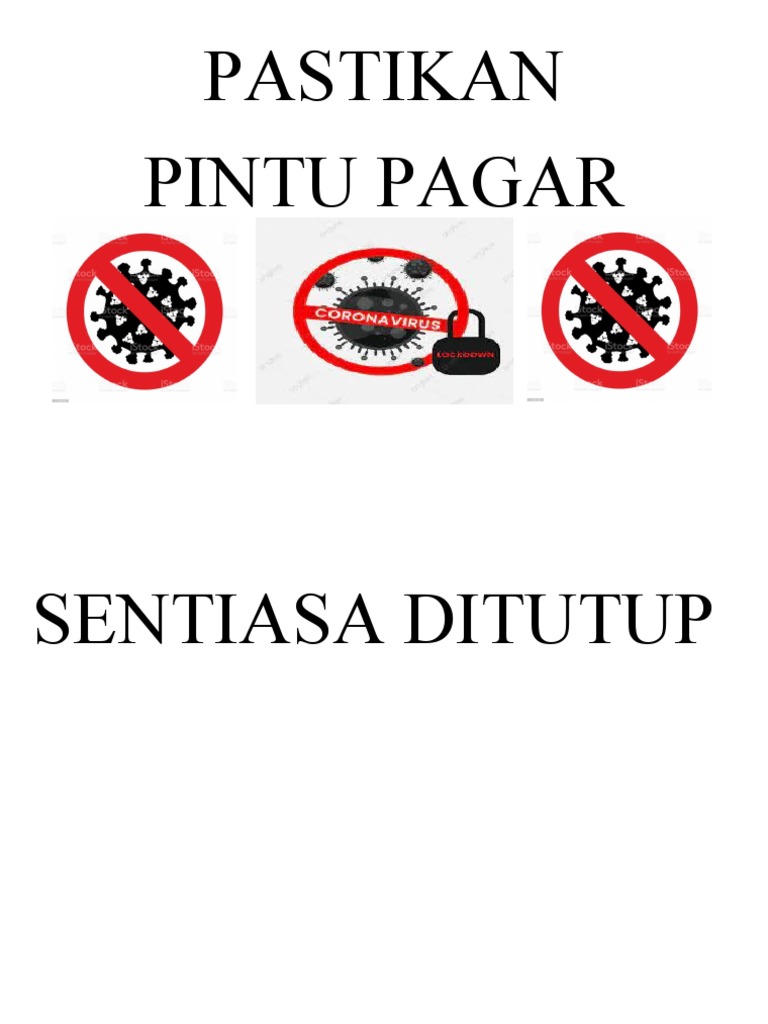 PASTIKAN Pagar Tutup | PDF