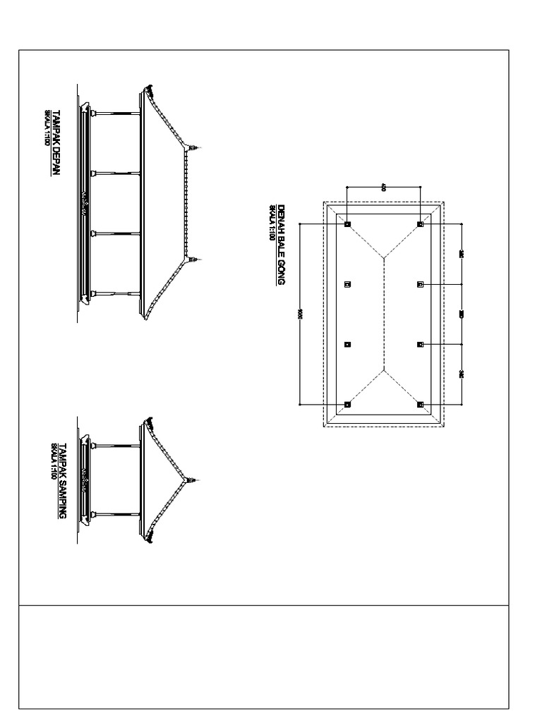 Denah & Tampak Bale Gong | PDF