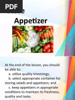 APPETIZERS Detailed Lesson Plan | PDF | Hors D'oeuvre | Food And Drink