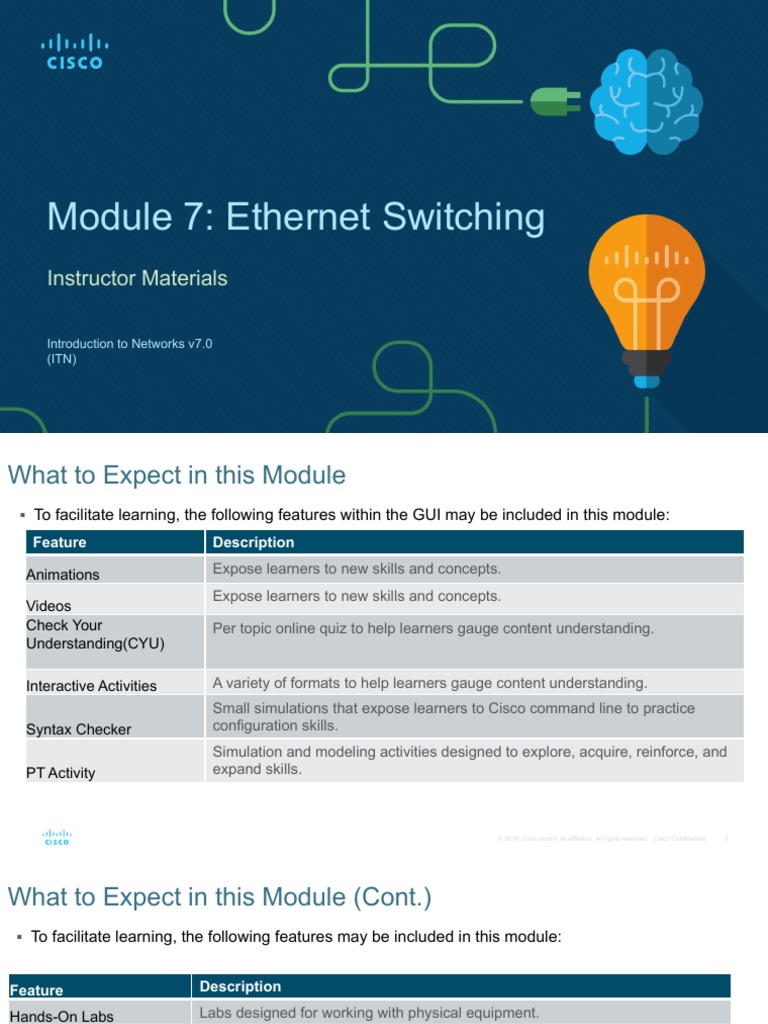 ITN Module 7 | Download Free PDF | Ethernet | Network Switch