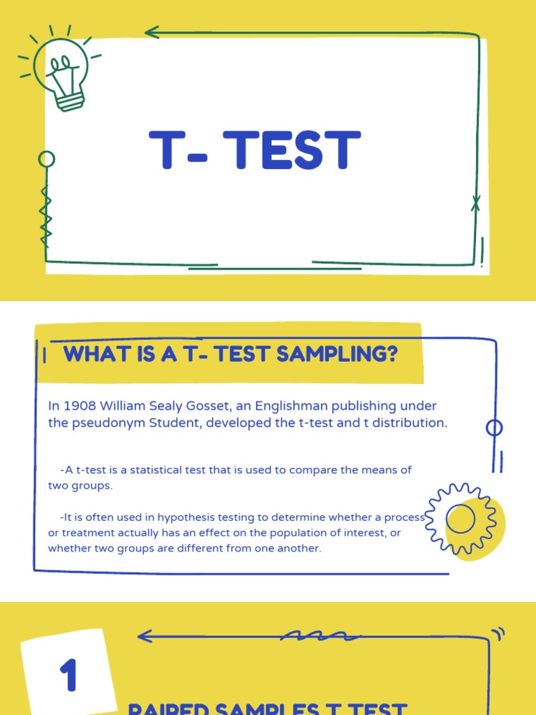 Understanding the Paired Samples T-Test | PDF | Student's T Test ...