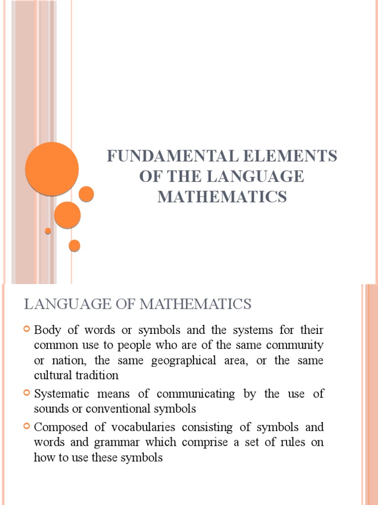 Fundamental Elements of The Language Mathematics | PDF | Set ...
