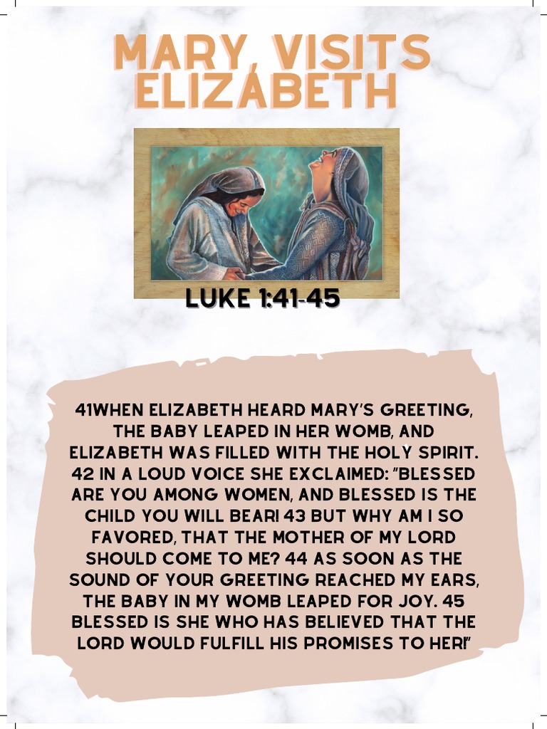 MAry, Visits Elizabeth | PDF | John The Baptist | Christianity