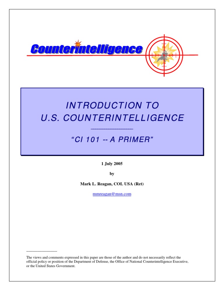 Ci 101 | PDF | Counterintelligence | Espionage