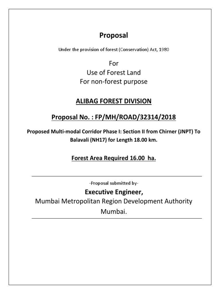 For Use of Forest Land For Non-Forest Purpose: Proposal | PDF ...