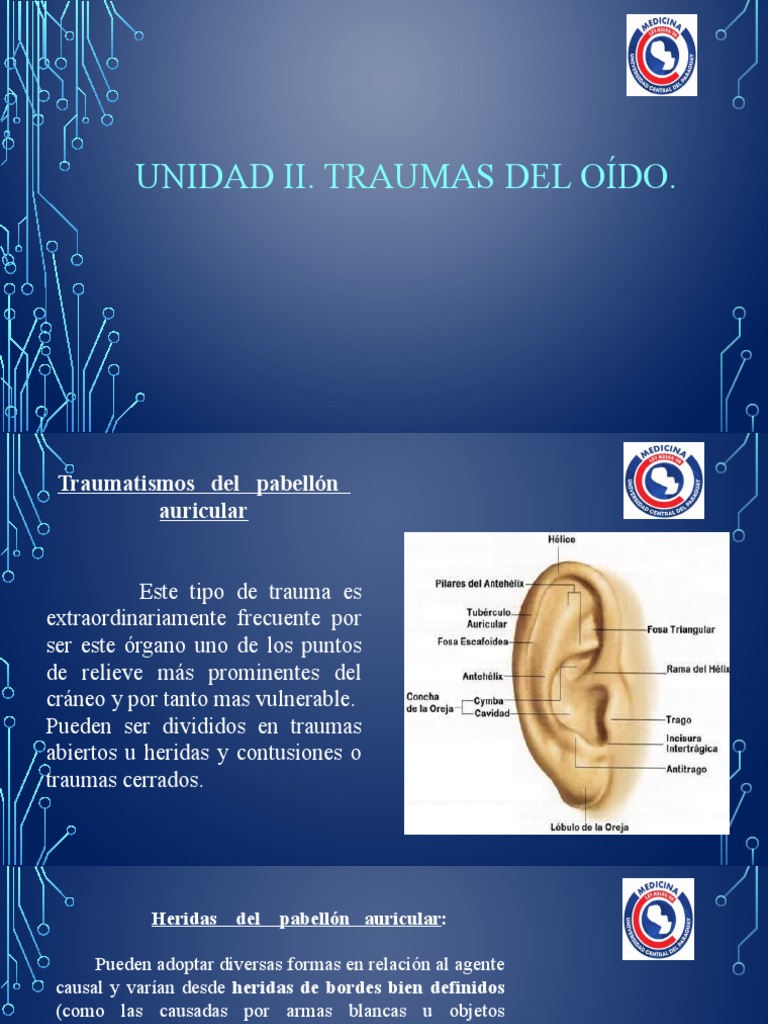 08 - 09 Unidad 2 - 2.7, 2.8, 2.9 - Traumas Del Oido Externo, Medio e ...