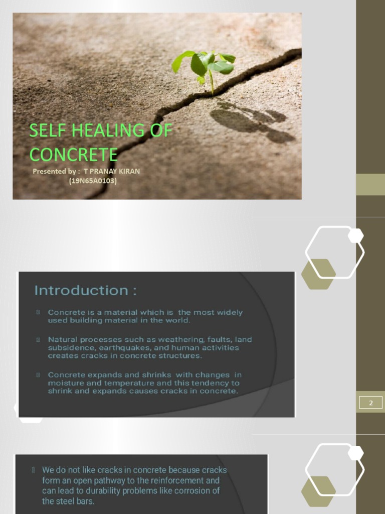 Self Healing Concrete 1 | PDF | Concrete | Building Materials