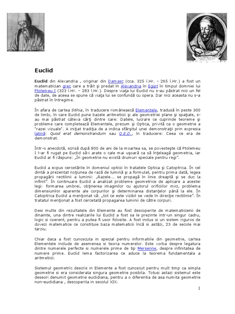 Euclid Biography
