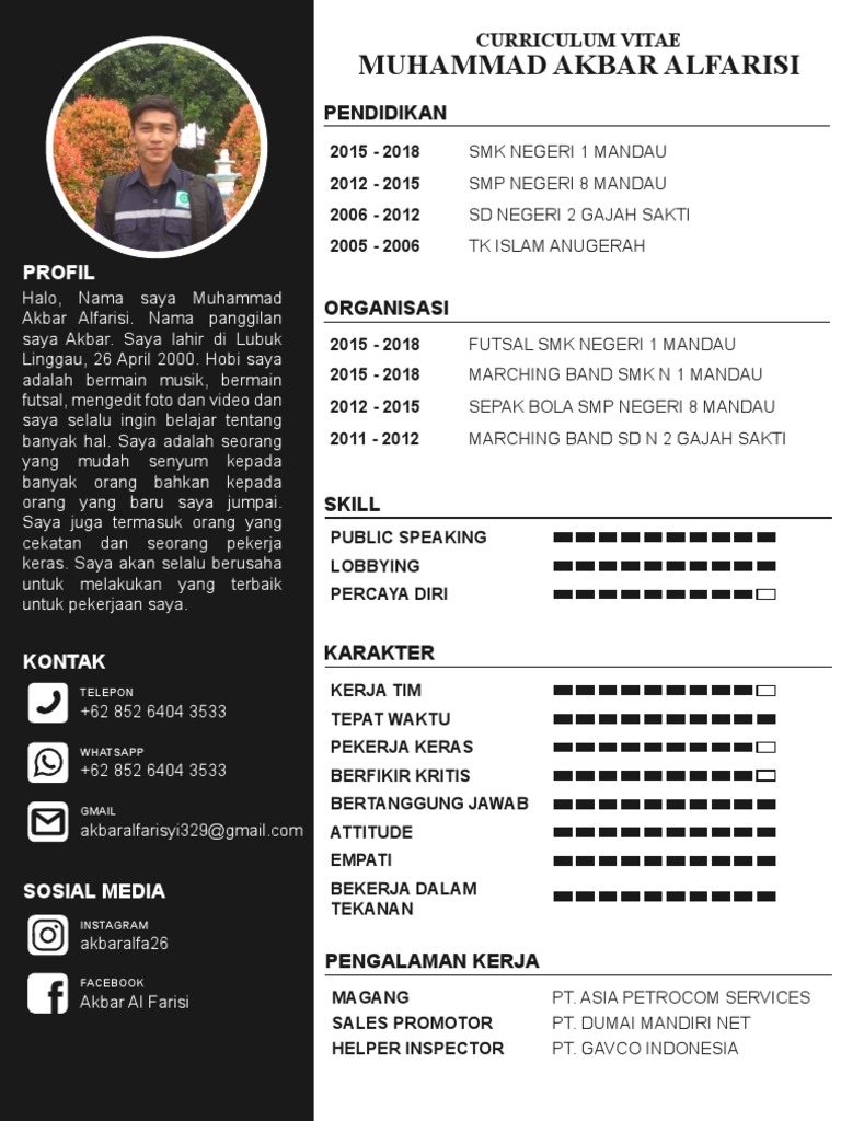 CV Muhammad Akbar Alfarisi | PDF