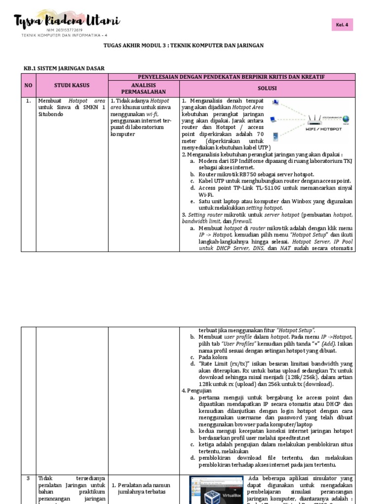 STUDI KASUS Modul3 - Tysna | PDF