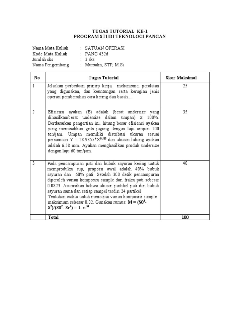 Tugas Tutorial Ke 1 | PDF