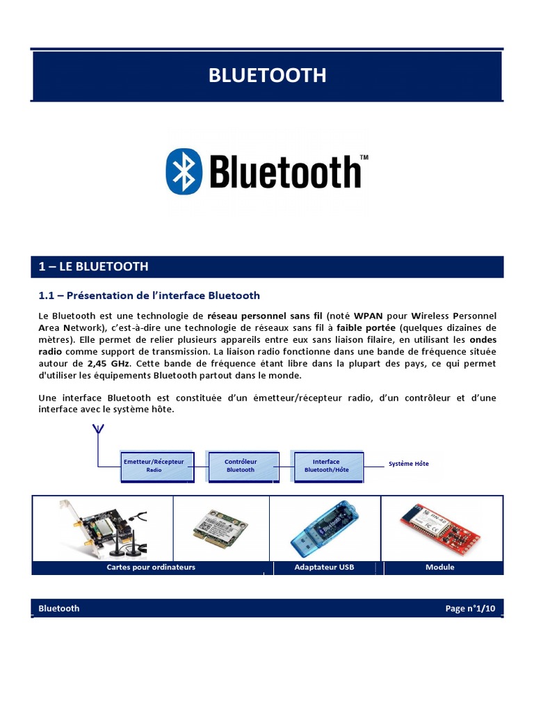 Fonctionnement et Protocole Bluetooth | PDF | Bluetooth | Technologies ...