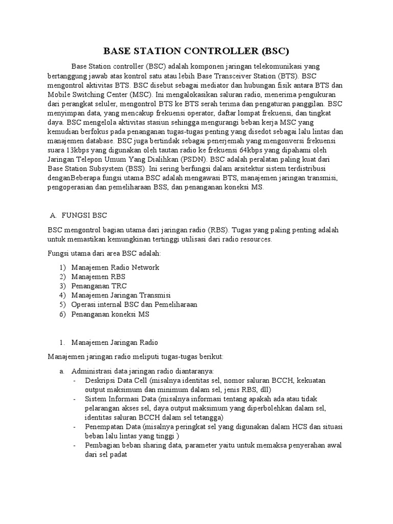 BASE STATION CONTROLLER XI TKJ | PDF