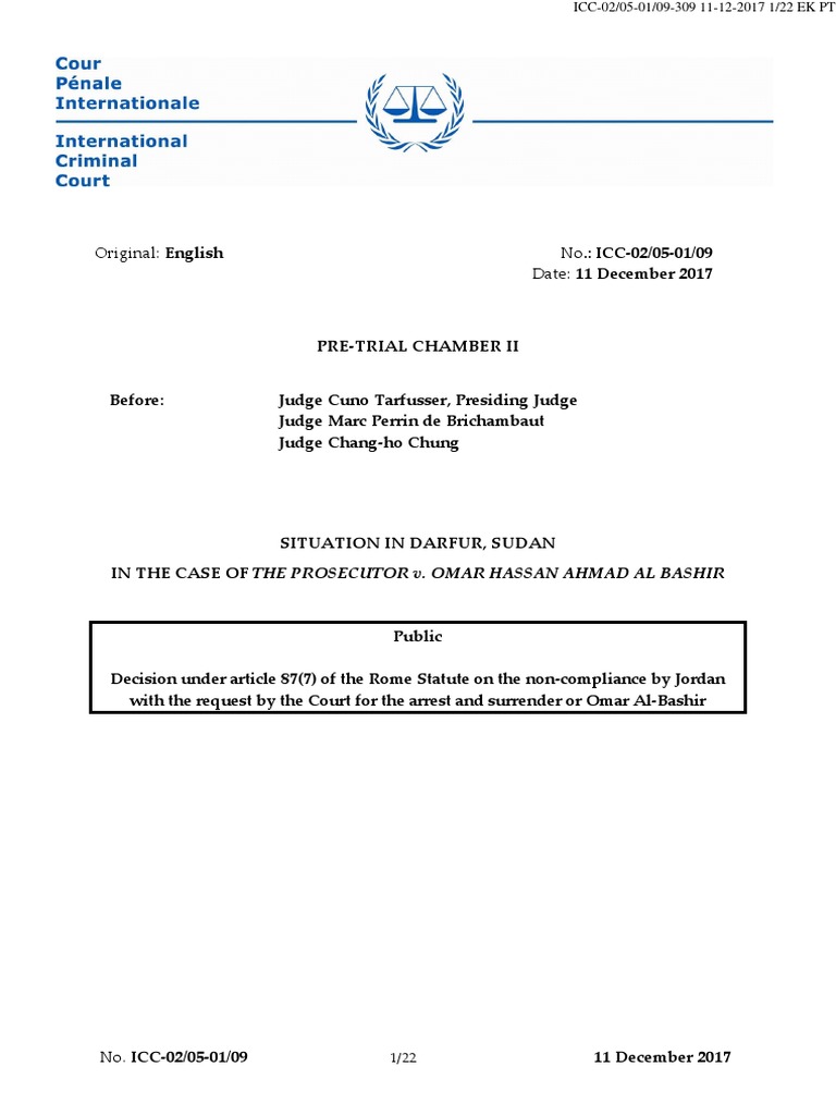 Al Bashir Case | PDF | Omar Al Bashir | International Criminal Court