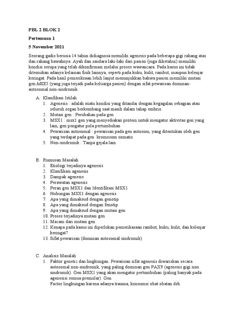 PBL 2 Blok 2 | PDF | Sains & Matematika