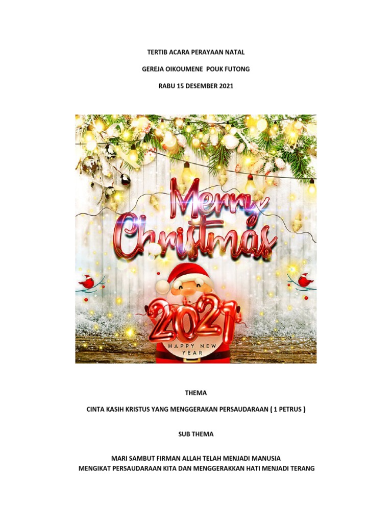 Tertib Acara Perayaan Natal | PDF