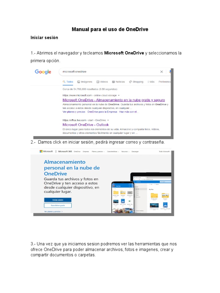 Manual para El Uso de Onedrive | PDF