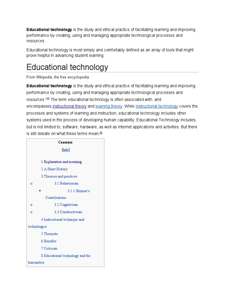 Educational Technology: Educational Technology Is The Study and Ethical ...