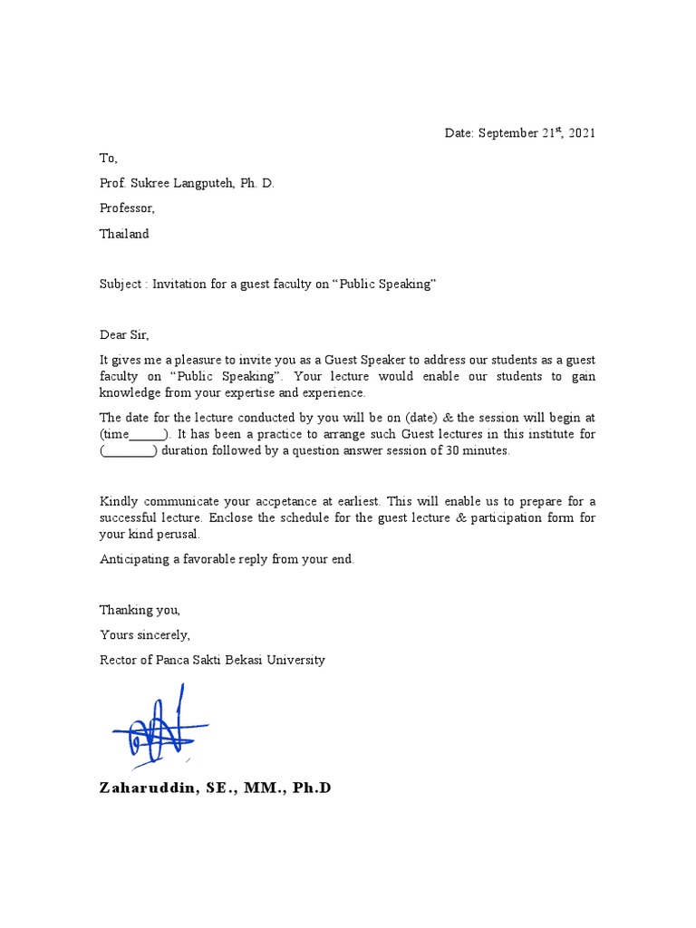 Guess Lecture Invitation | PDF