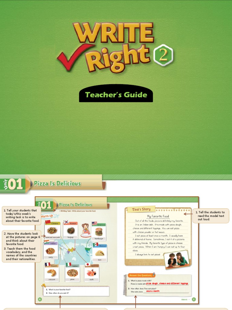 Write Right 2 Teacher S Guide | PDF | Hamburgers | Sauce