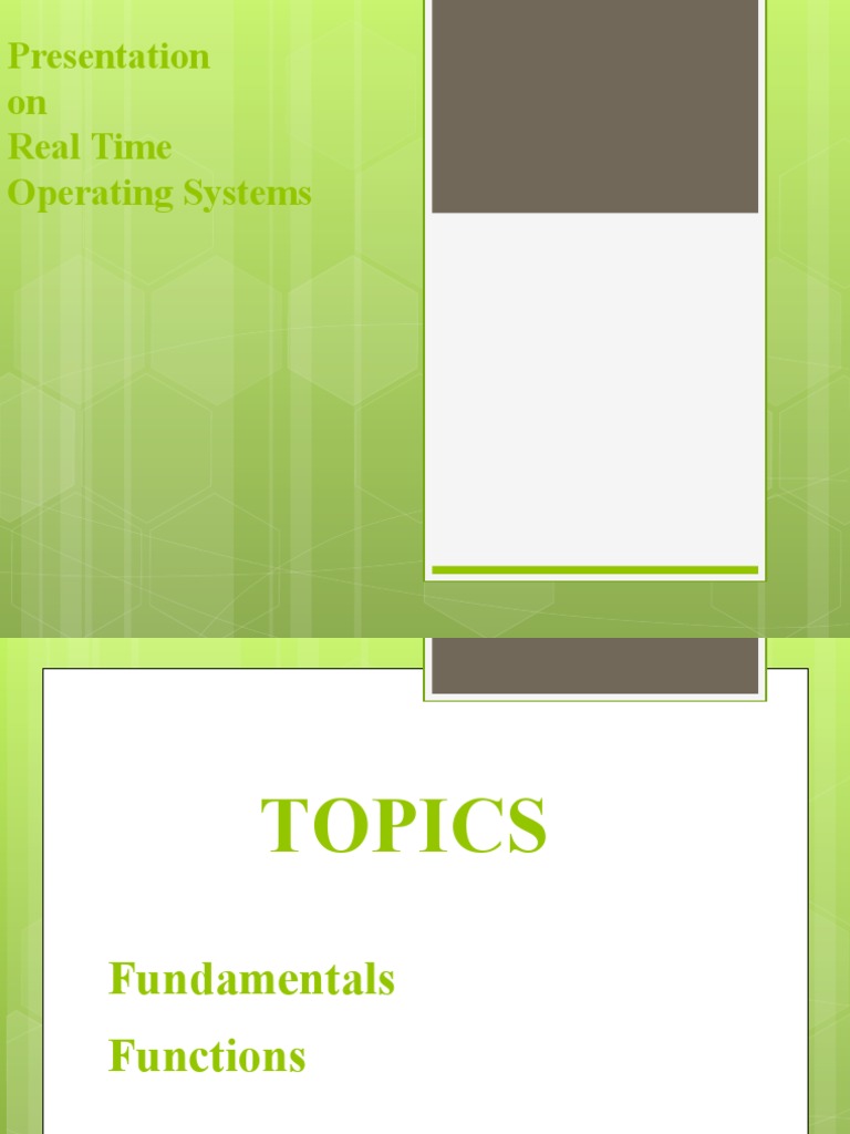 Real Time Operating Systems Pdf Scheduling Computing Software