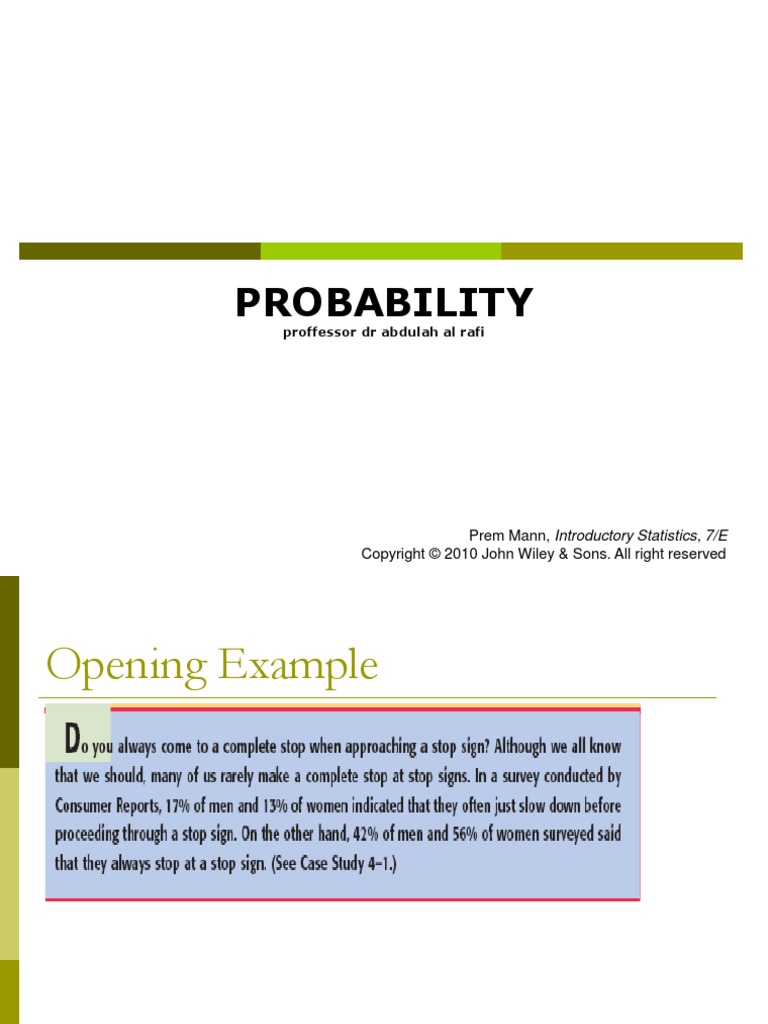 Probability Presentation Abdullah Al Rafi | Download Free PDF | Probability | Statistics