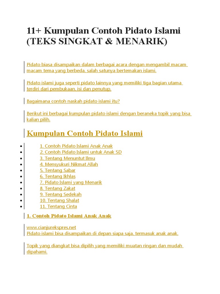 Pidato Islami | PDF