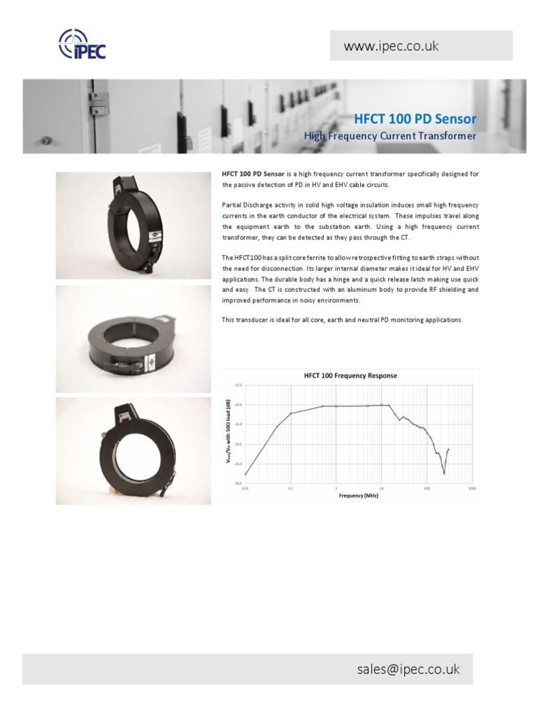 Product Specification HFCT 100 PD Sensor | PDF
