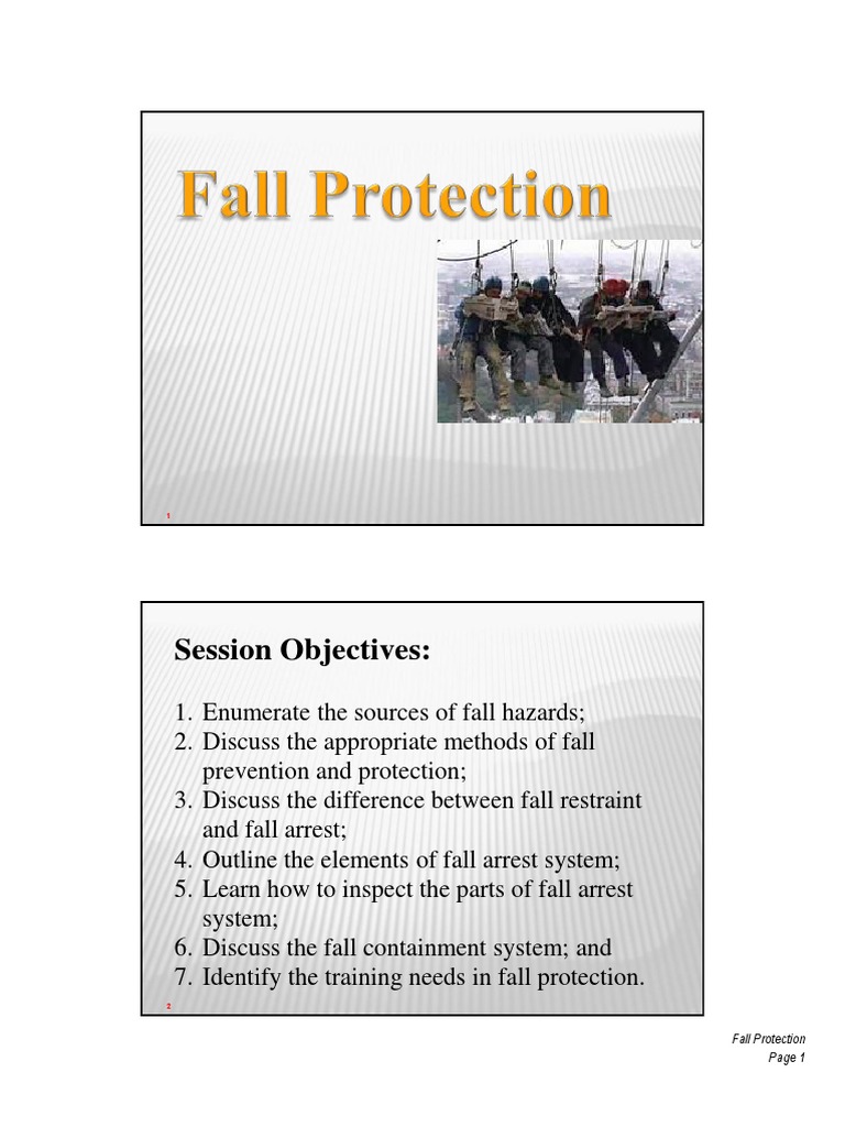 Session Objectives:: Fall Protection | Download Free PDF | Safety ...