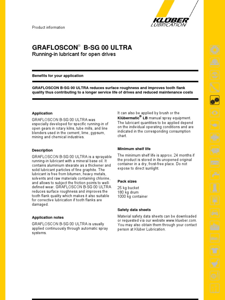 Graf Los Con B SG 00 Ultra | PDF | Lubricant | Materials