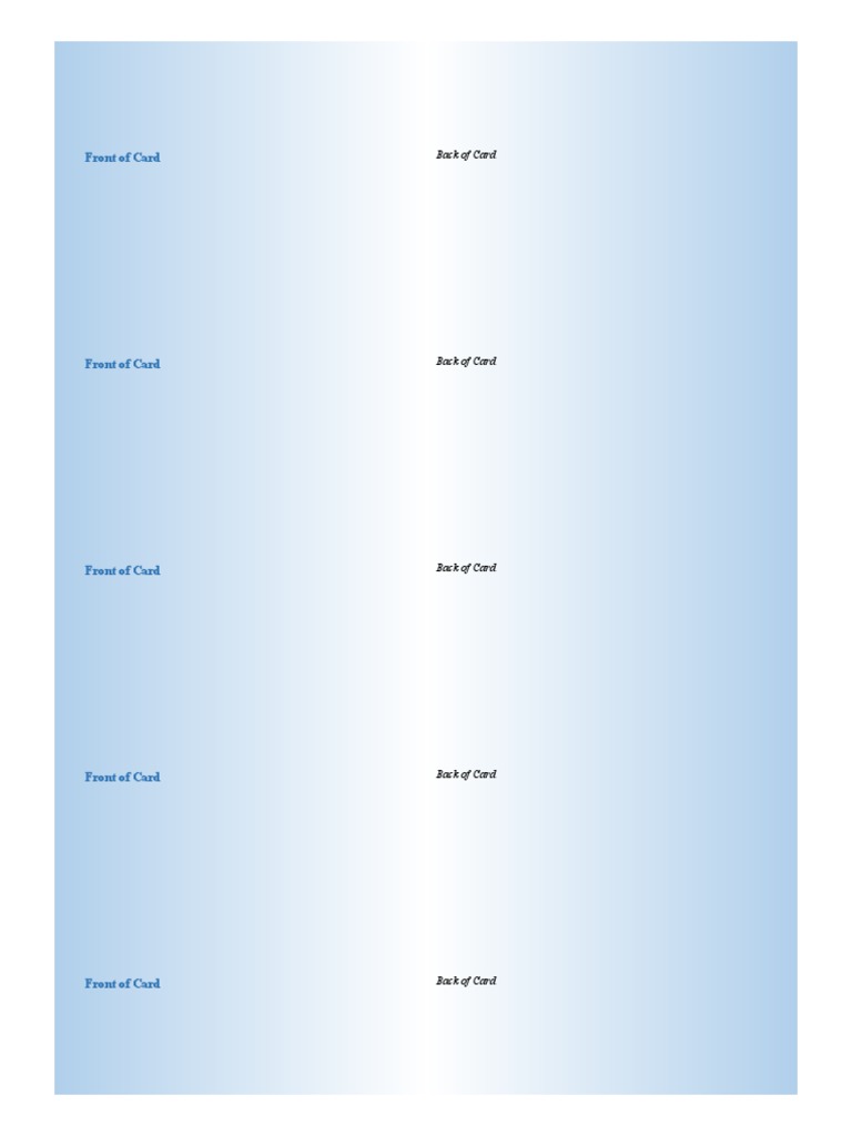 Flashcard Template Design | PDF