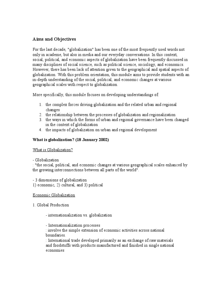 Globalisation Vs Regionalisation | PDF | Globalization | Multinational ...